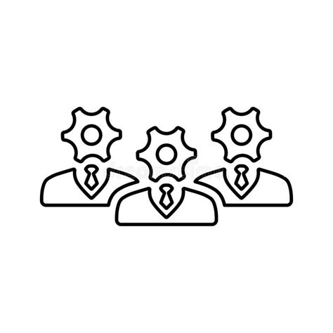 Expert Specialist Support Team Icon Line Outline Symbol Stock Vector Illustration Of