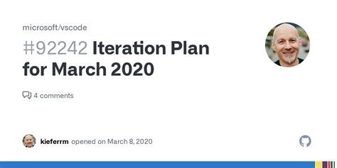 Iteration Plan For March 2020 · Issue 92242 · Microsoftvscode · Github