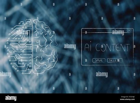 Artificial Intelligence And Deep Learning Conceptual Illustration Ai Content Pop Up Message