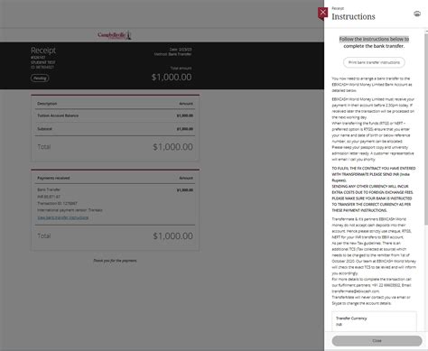 How To Make An International Payment Using Transact IFT Babe Services