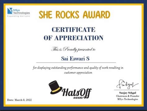 Sai Eswari Sitaraman On Linkedin Thank You Msys Technologies Software Product Engineering