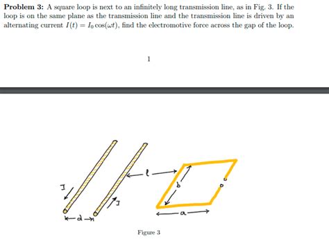 Solved Problem 3 A Square Loop Is Next To An Infinitely Chegg Com