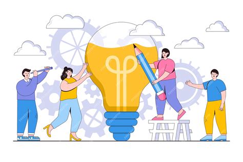 Premium Vector Business Brainstorming Concept With People Character