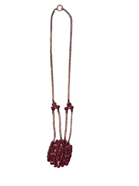 Ruby Rhinestone Necklace Cheeky Vintage