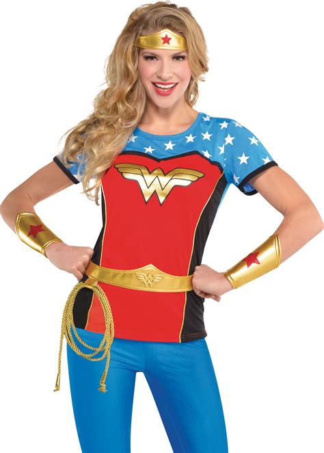 Dc Wonder Woman Kit With Tiara Gauntlets Belt And Lasso Gold One Size