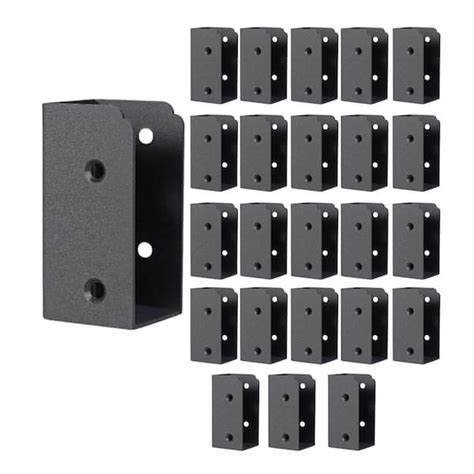Afoxsos 24pcs Carbon Steel 2x4 Deck Railing Brackets Connectors For