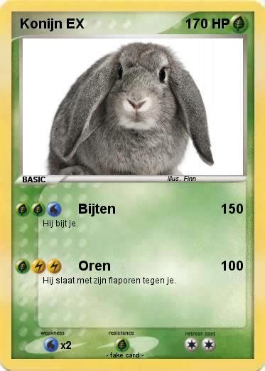 Pok Mon Konijn Ex Bijten My Pokemon Card