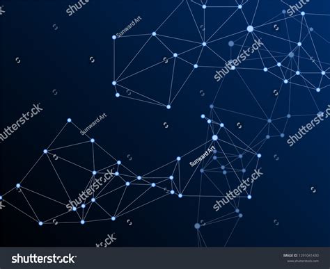 Gometric Plexus Structure Cybernetic Concept Network Stock Vector