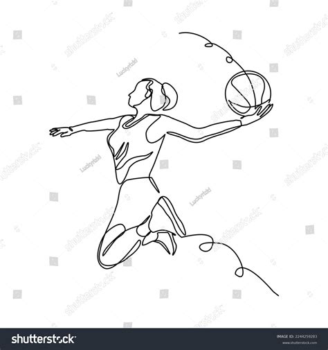 Basketball Player Drawing Cute Basketball Player Coloring Page Outline