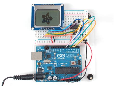 Arduino Testing Nokia 5110 3310 Monochrome Lcd Adafruit Learning System