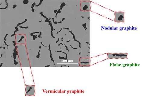 Microstructure Of Cast Iron With Different Shapes Of Graphite Particles