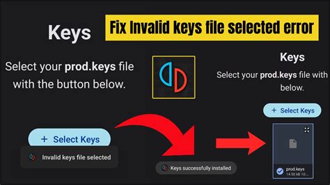 how to fix invalid keys file selected error on yuzu emulator android