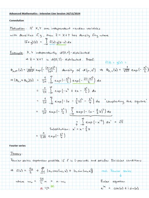 20241126 Convolution Fourier Series Fourier Transform Pdf