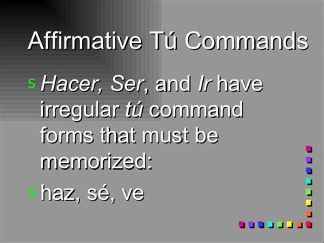 Affirmative Tu Commands