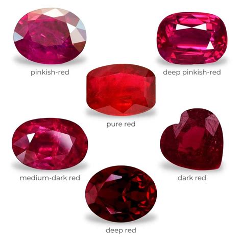 Different Ruby Colours Ruby Gemstone Colors What Color Is Ruby