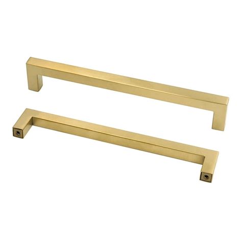 Goldenwarm 10 Pack Square Brass Pulls Cabinet Hardware Gold Drawer