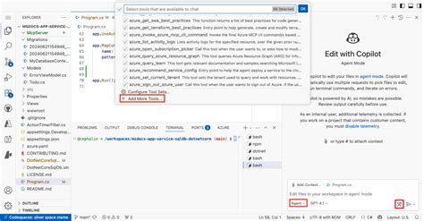 在 Github Copilot Chat 代理模式下将 Web 应用用作 Mcp 服务器 （java） Azure App
