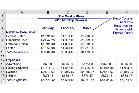 Freeze Column And Row Headings In Excel With Freeze Panes Freeze Column And Row Headings In Excel With Freeze Panes