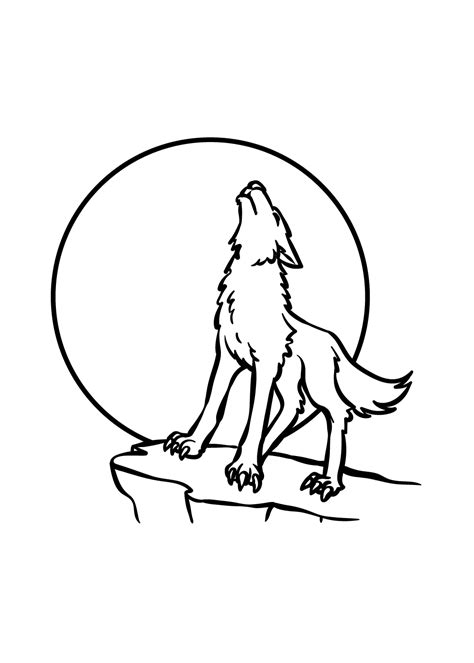 Howling Wolves Coloring Pages 2025