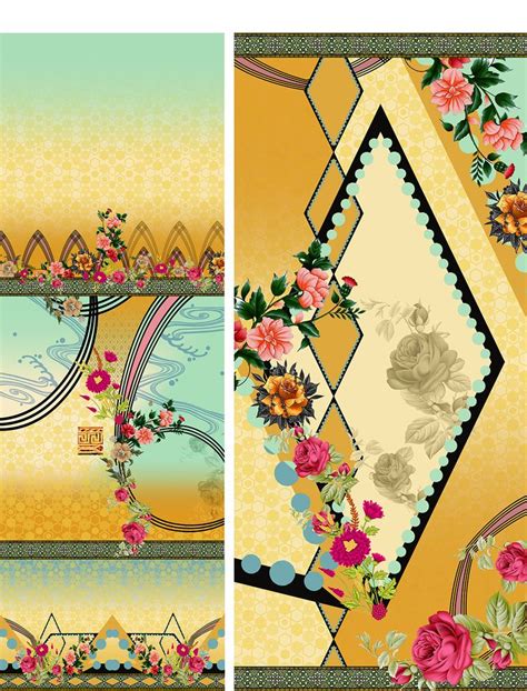 Pin By Kikyou On Abstract Flower Textile Prints Design Digital Borders Design Watercolor Moon