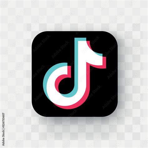 Tiktok Icon Tik Tok Logo Set In Six Different Versions In A Flat