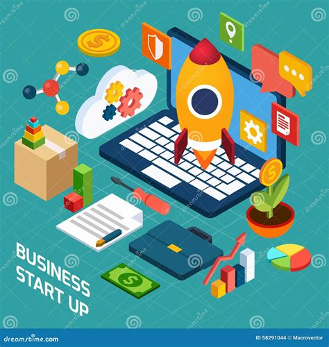 Digital Marketing Isometric Concept Stock Vector Illustration Of Graph Collection 58291044