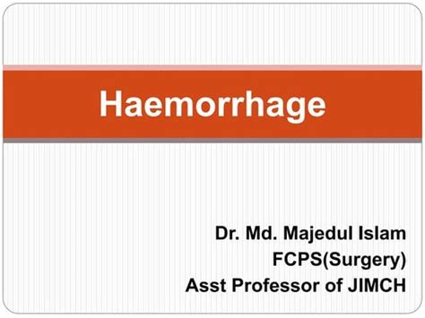 Haemorrhage Ppt
