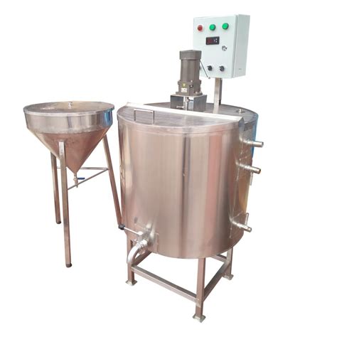 Batch Pasteurizer 200 Litres With Cone Filling Tank Bonafine Trading