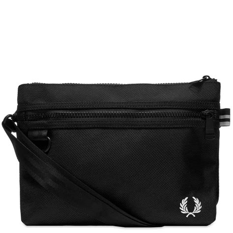 Fred Perry Authentic Textured Poly Flat Crossbody Bag Fred Perry Authentic