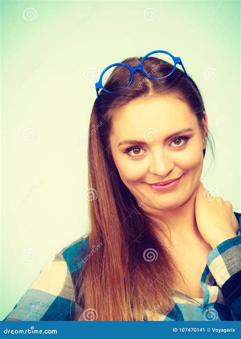 Attractive Nerdy Woman In Weird Glasses Royalty Free Stock Image CartoonDealer Com