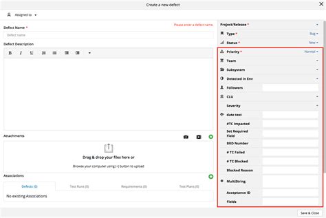 Defect Custom Fields Customization Plutora Knowledge Base