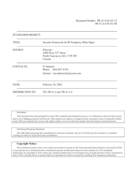 Pdf Security Framework For Ip Telephony White Paper Dokumen Tips