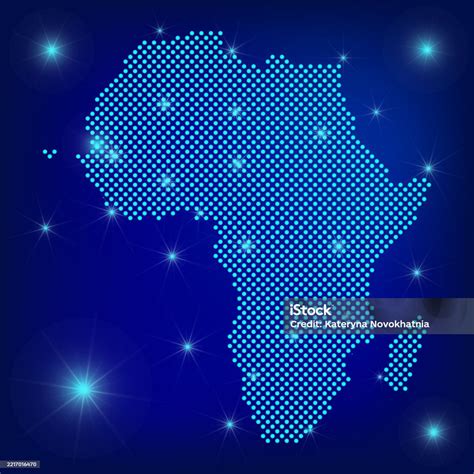 파란색으로 표시된 아프리카 지도 점선 지도 진한 파란색 배경에 스포트라이트가 있는 점 아프리카 지도 글로벌 소셜 네트워크 파란색 미래 배경 점선 지도 벽지 주당순이익10 0