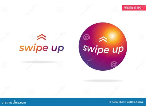 Instagram Swipe Up Icon Instagram Stories Button Stock Vector