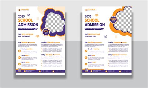 기업 클린 크리에이티브 학교 전단지 템플릿 전단지 디자인 또는 전단지 프리젠테이션 세트 교육 및 학교 관련 디자인 브로셔용 현대 벡터 템플릿 전단지 A4 용지에 대한 스톡