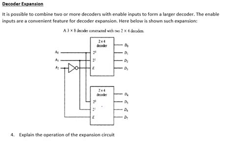Solved Decoder Expansion It Is Possible To Combine Two Or