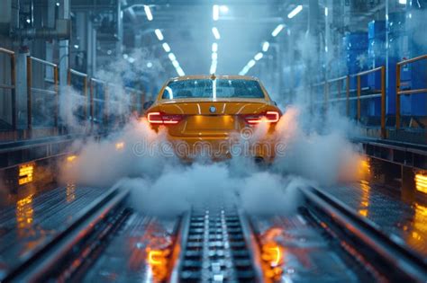 Advanced Automobile Emission Testing Machine Ensuring Compliance Stock Illustration