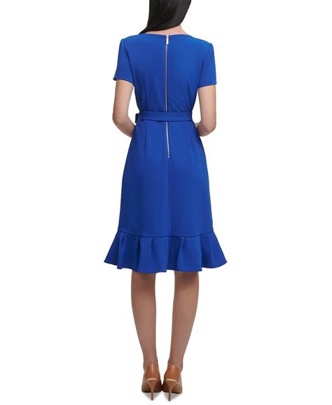 Calvin Klein Ruffled Tulip Hem Crepe Dress And Reviews Dresses Women