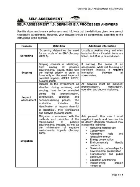 Ggh3705 Selfassessment 16 Answers 1 Pdf Environmental Impact