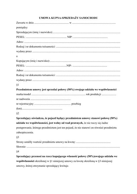 Umowa Kupna Sprzeda Y Samochodu Diabe Tkwi W Szczeg Ach Autokult Pl Hot Sex Picture
