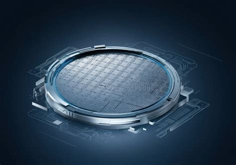 Futuristic Circular Microchip Design With Intricate Circuitry Details