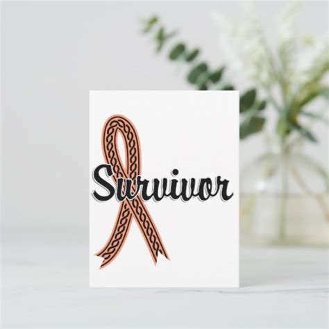 Survivor 17 Uterine Cancer Postcard Zazzle