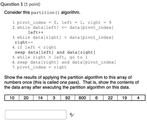 Solved Question 1 1 Point Consider This Partition