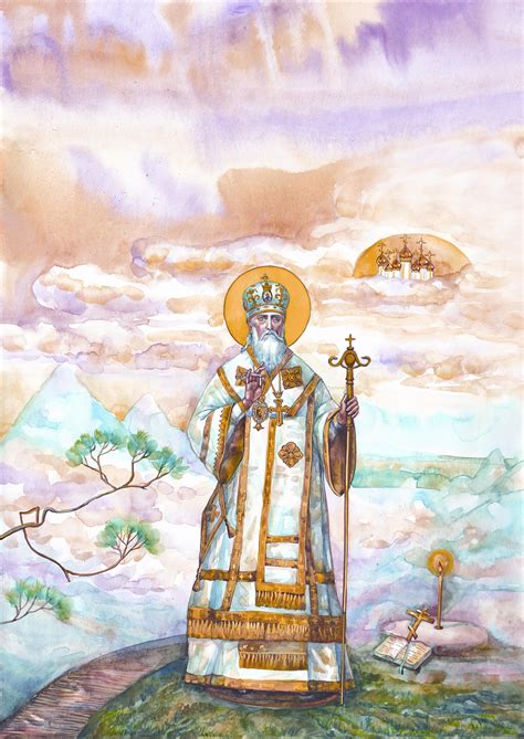 Иллюстрация св. Николай Японский в стиле журнальный