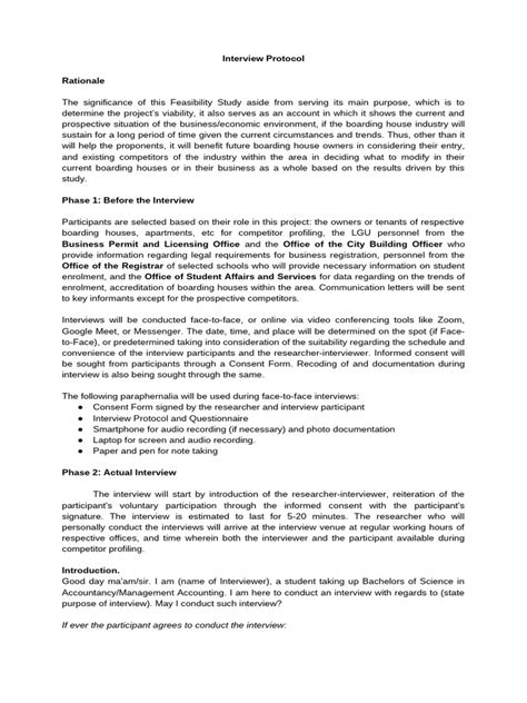 Interview Protocol Pdf