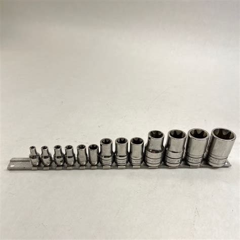 Snap On 13 Pc Combination Drive External Torx Shallow Socket Set E4 E24 213afley Shop