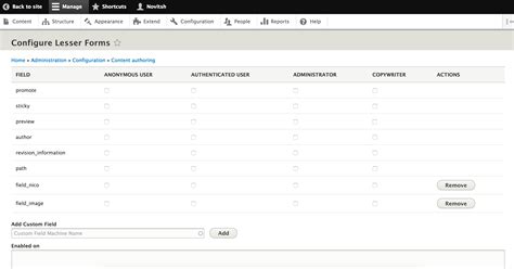 Lesser Forms Drupal Org