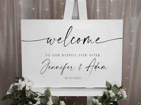 Happily Ever After Sign Wedding Welcome Signs Wedding