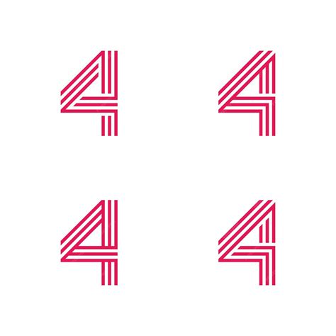Premium Vector Number 4 Simple Logo Icon Design Template Elements