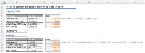 How To Convert European Date To Us Date In Excel With Formula